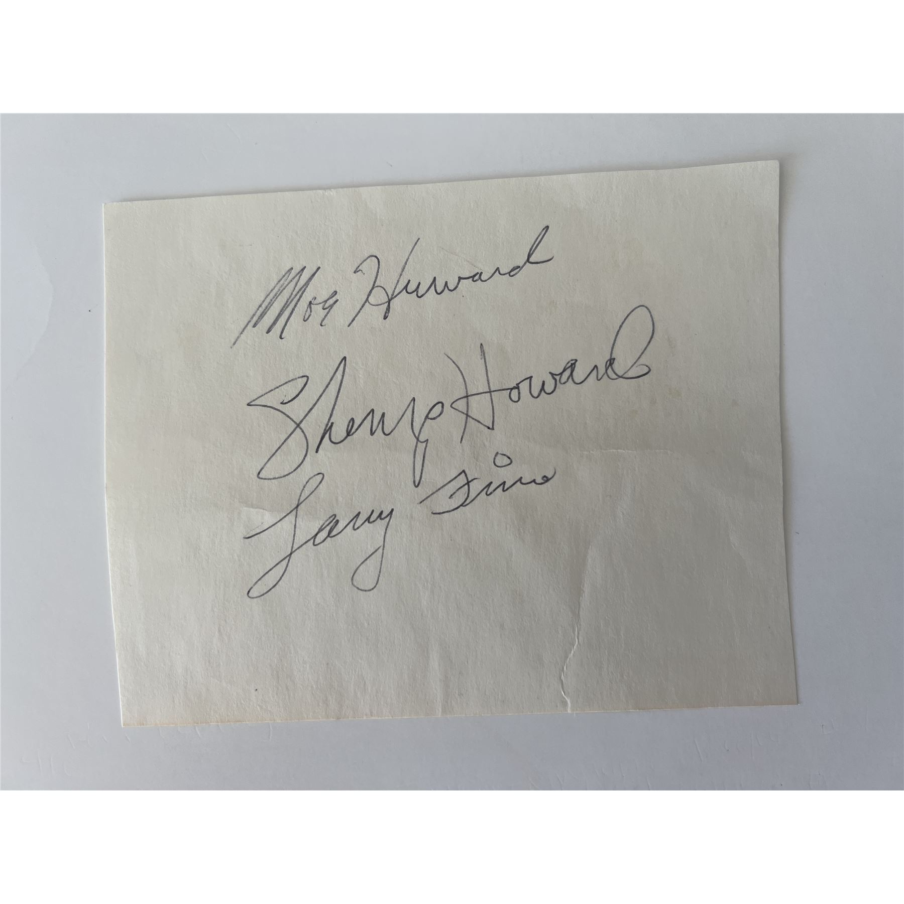 The 3 Stooges original signatures