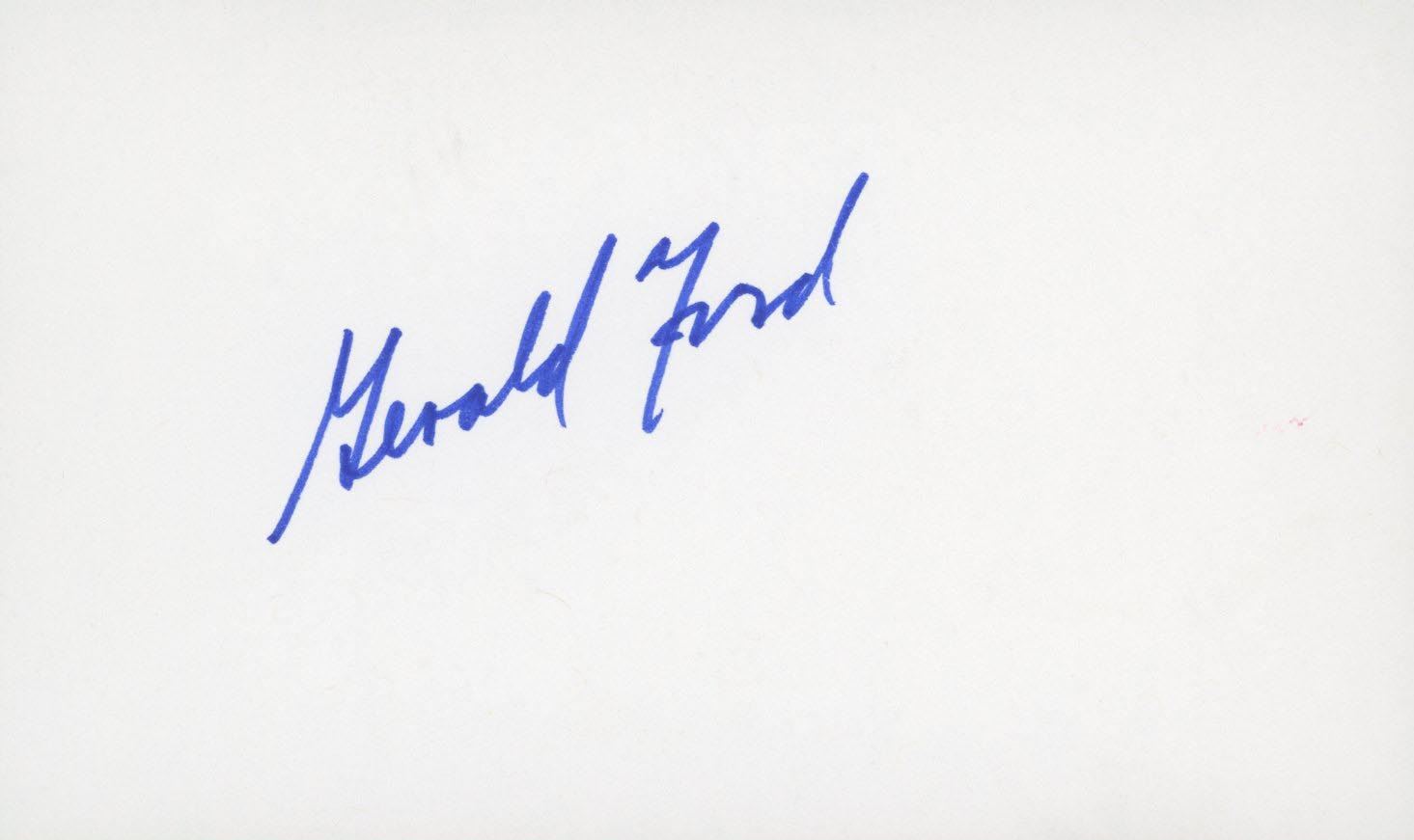 Gerald Ford signature cut