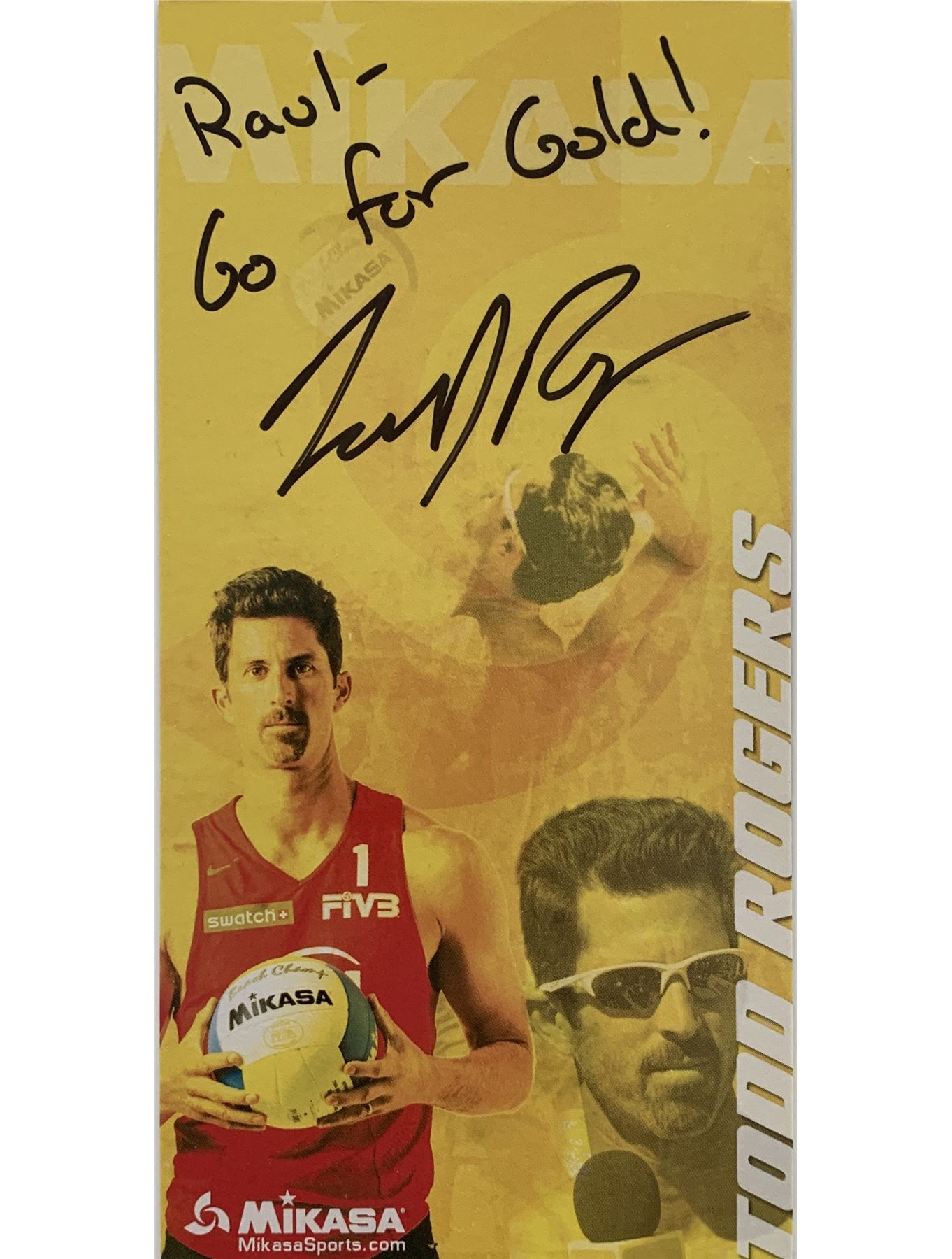 Todd Rogers signed card