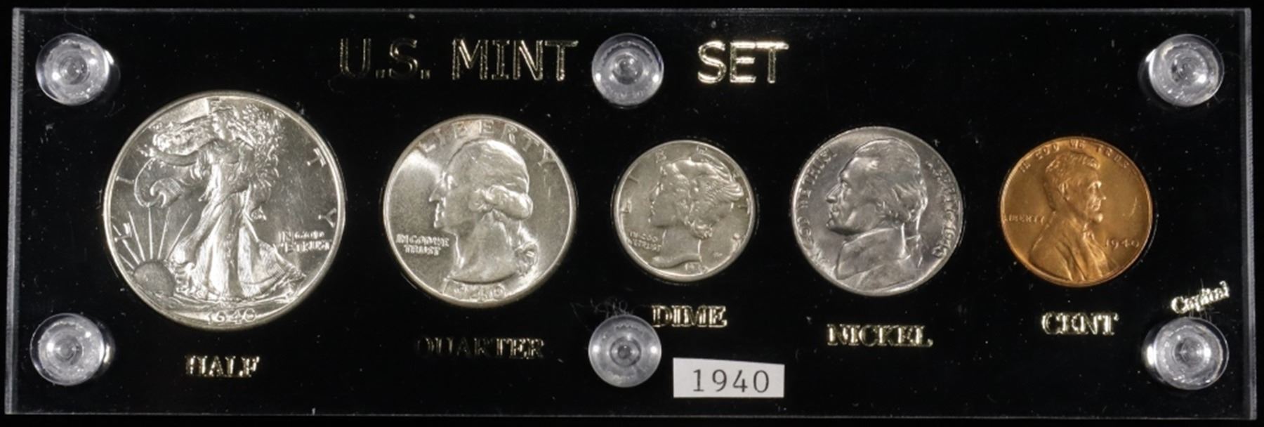 1940 US MINT TYPE SET IN SLAB
