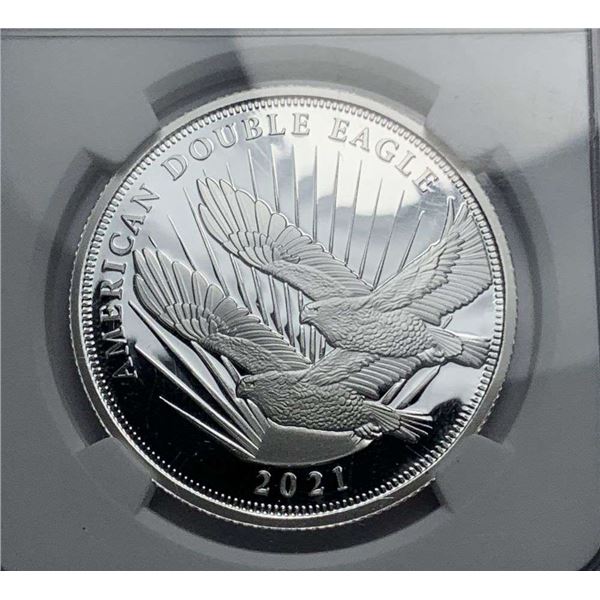 2021 Cook Islands $2 American Double Eagle 1/2 ozt .999 Silver NGC PF70 ...