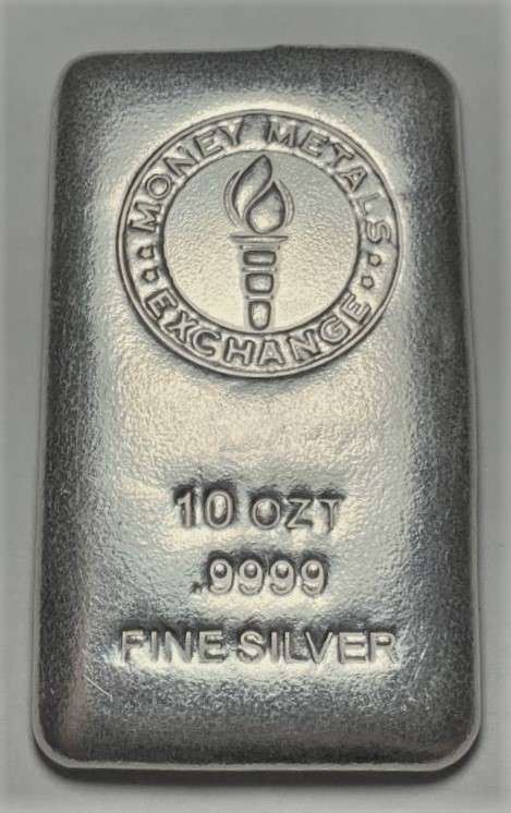 Money Metals Exchange 10 ozt .9999 Silver Bar