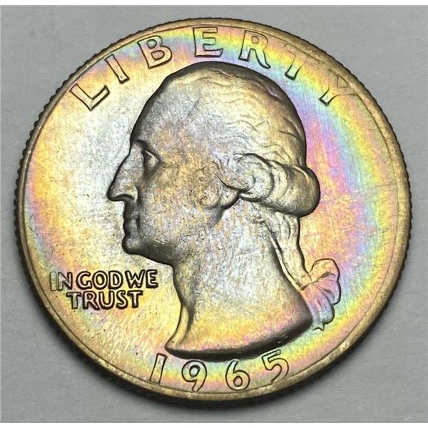 1965 Monster Rainbow Quarter MS63