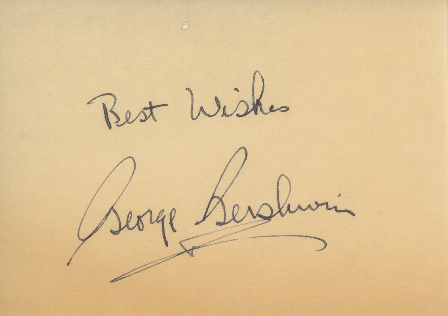 George Gershwin signature cut