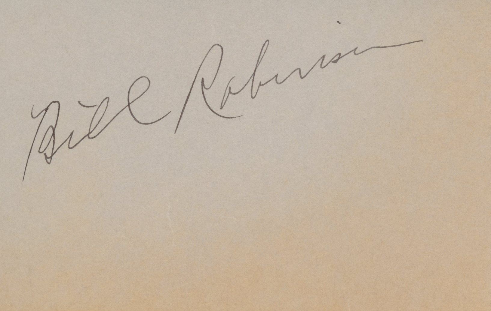 Bill Robinson signature cut