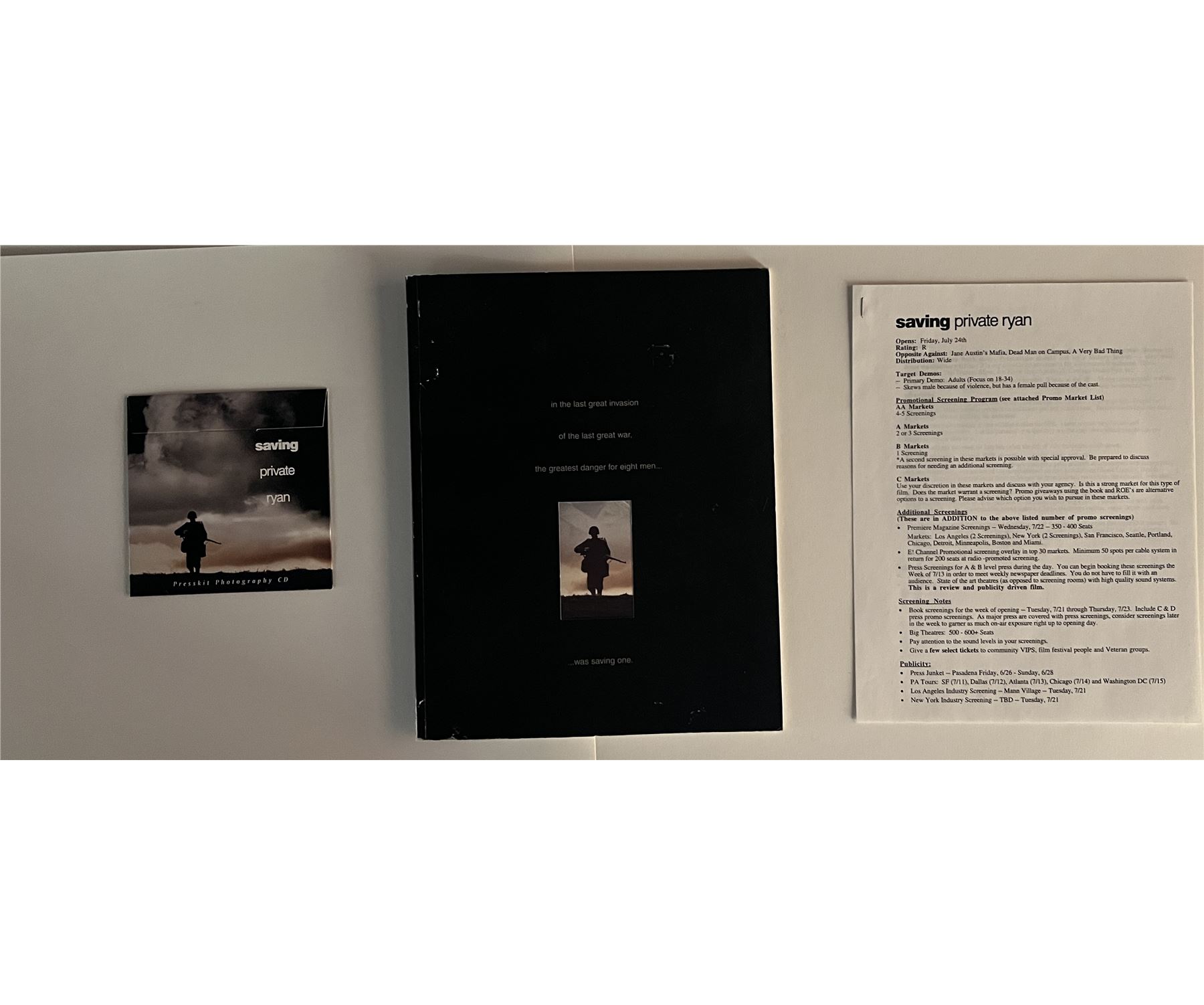 Saving Private Ryan press kit