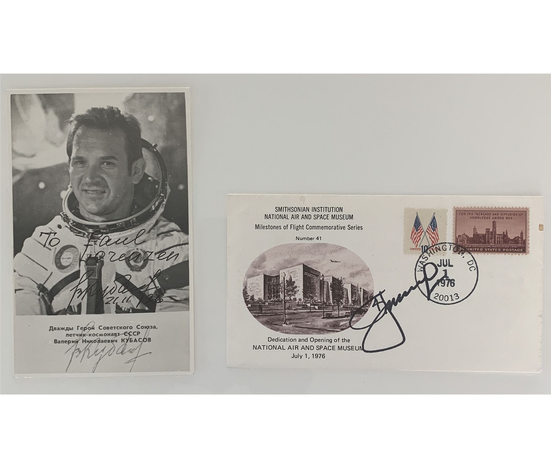 Cosmonaut signed commemorative collection
