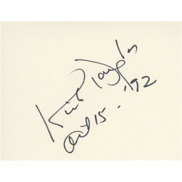 Kirk Douglas signature cut