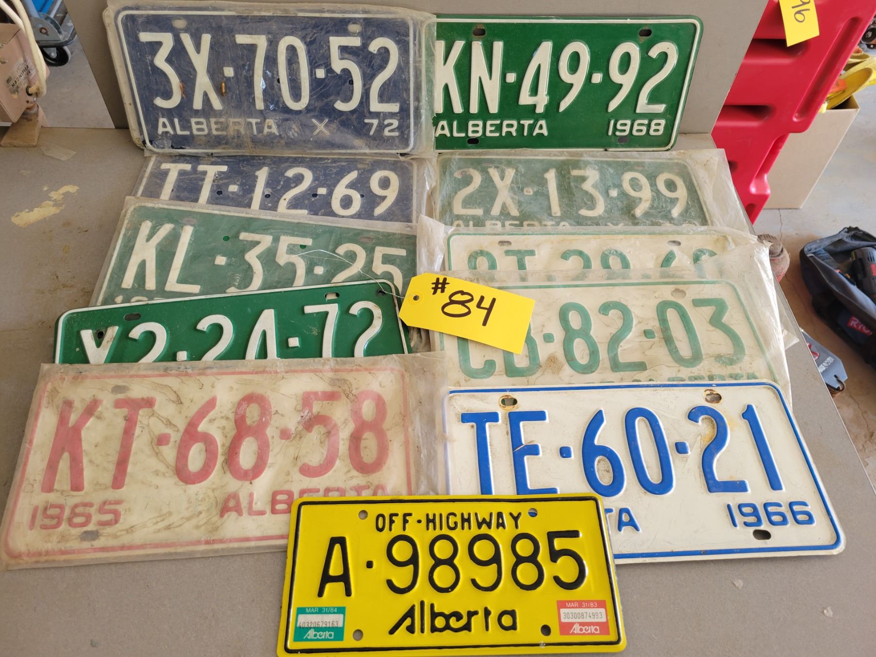 11 license plates from approx. 1965-1972. Selling all together.