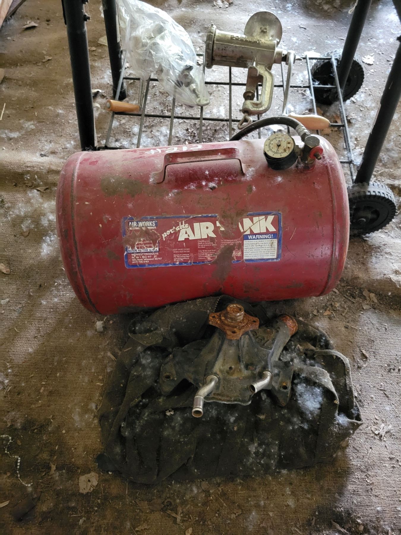 Smoker, meat grinders & air tank