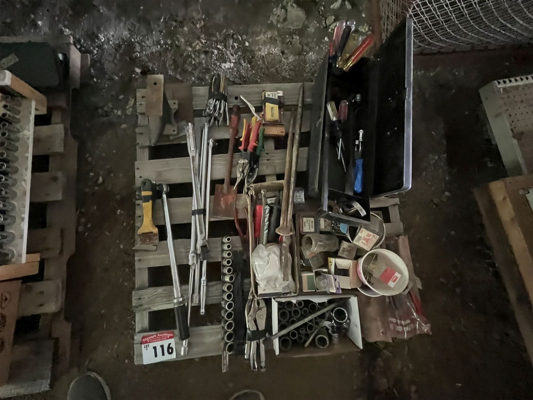 Tool Box, Sockets, Pliers, Power Bars, Anvil