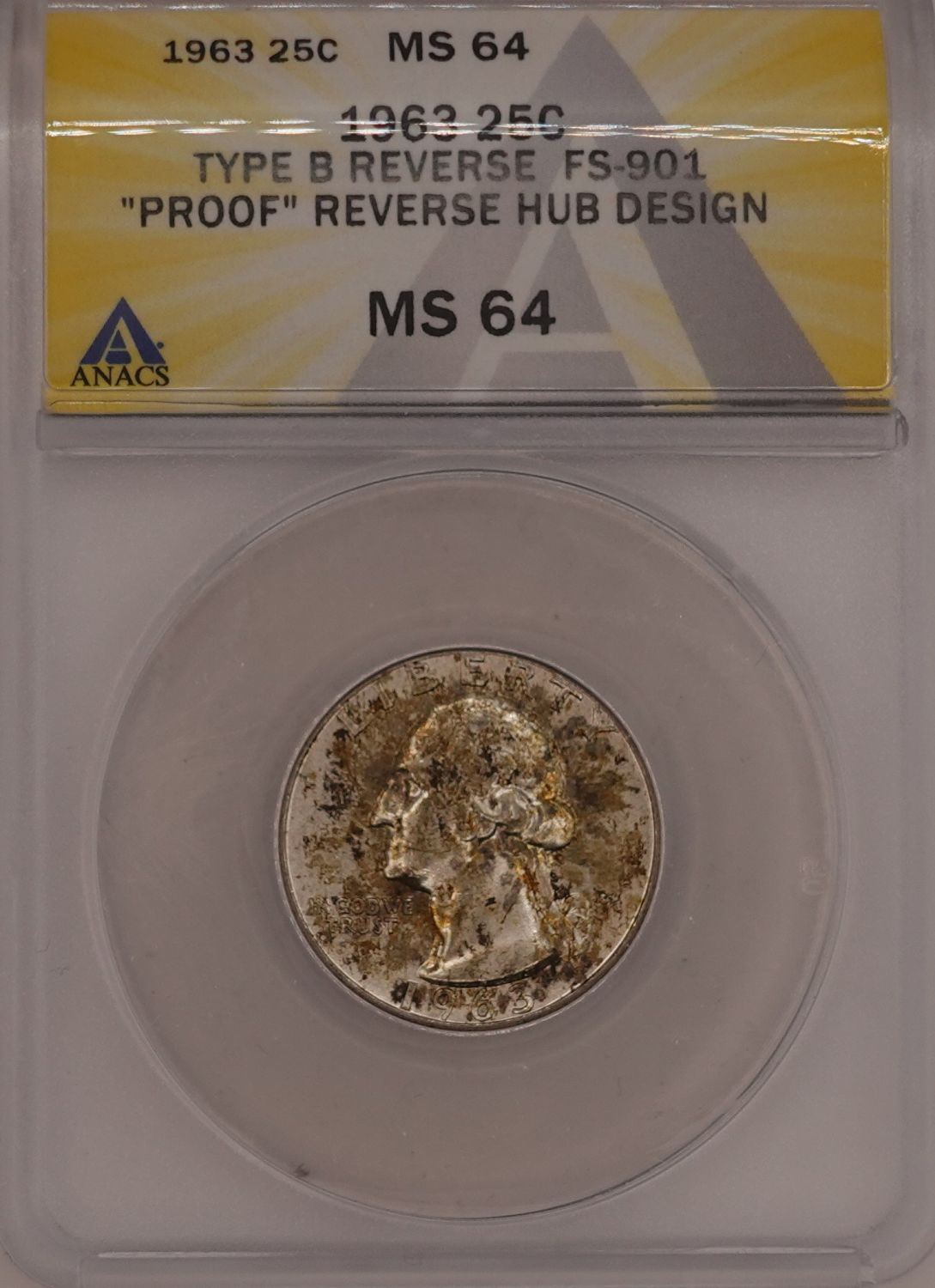 (4) Coin 1963 Set. 1963 Washington Quarter, 1963 Roosevelt Dime, 1963 ...