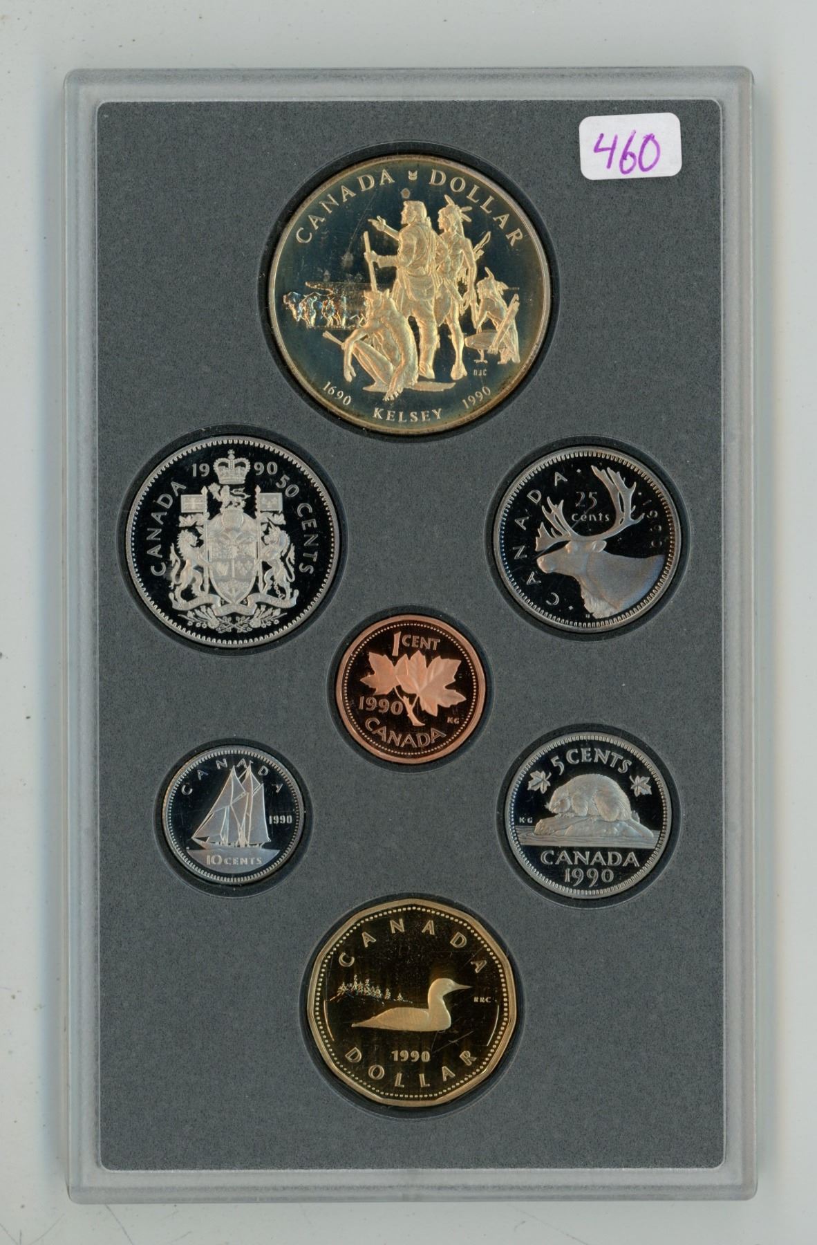 1990 Double dollar Canadian specimen set, includes Kelsey silver dollar - Schmalz Auctions
