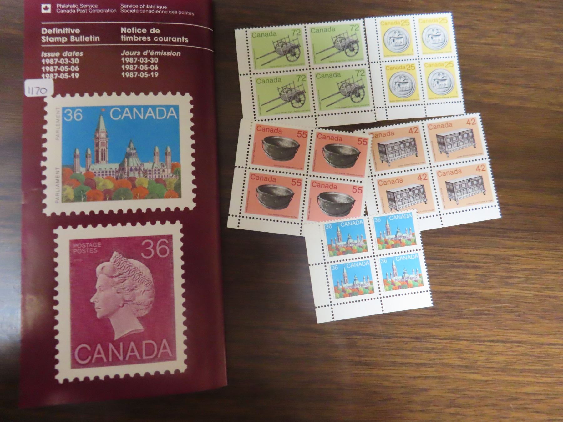 5 Different 1987-issued Stamps - Schmalz Auctions
