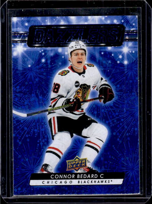 Connor Bedard Blue Dazzlers Rookie Card 2023-24 UD Series 2 #DZ-79
