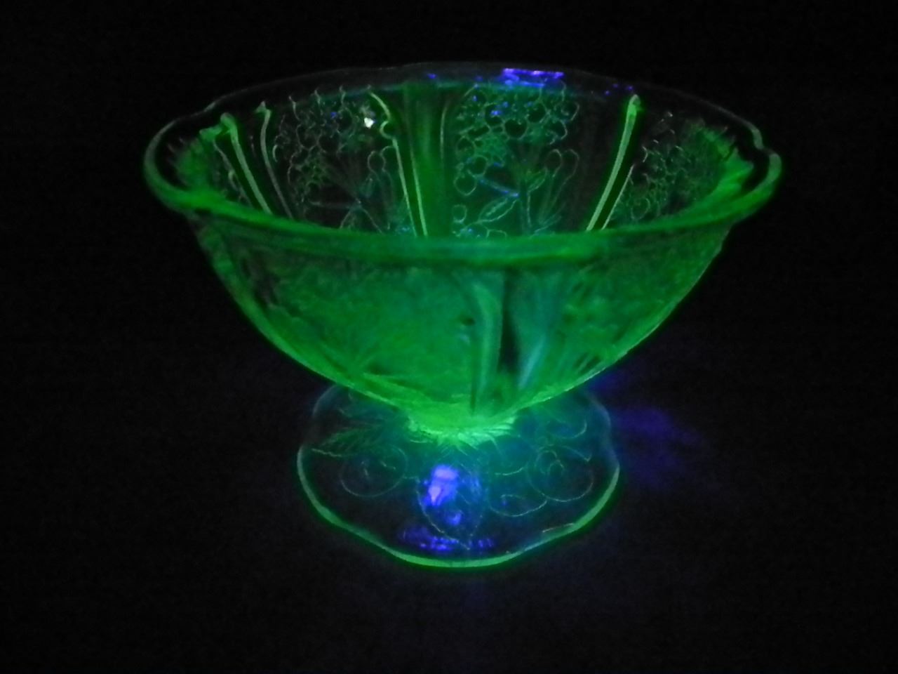 Uranium Depression Glass Candy | Dessert Bowl