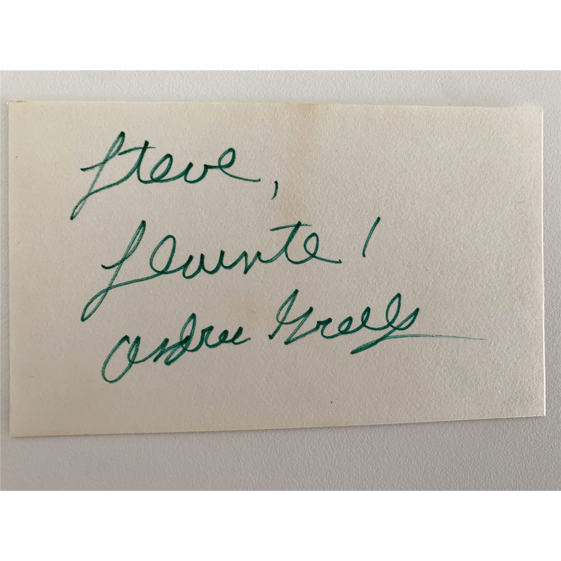 Andrew Greeley original signature