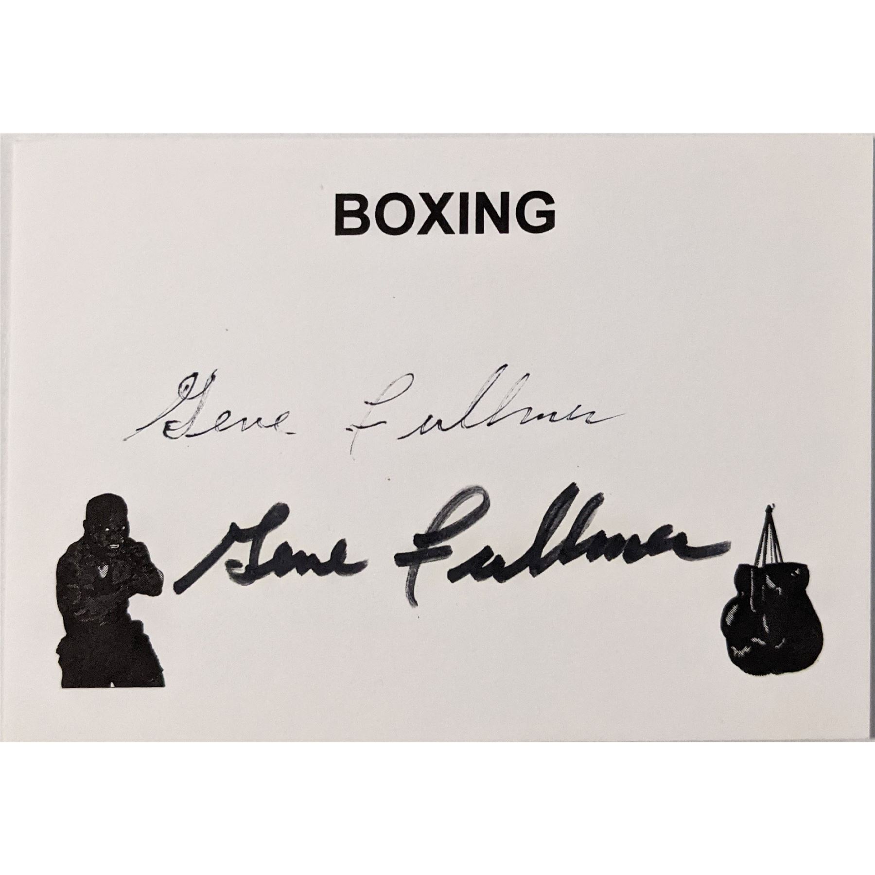 Boxing HOF Gene Fullmer autograph
