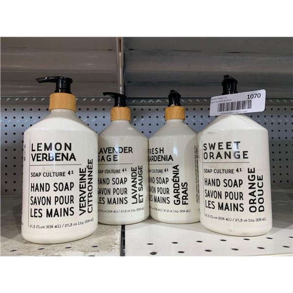 Soap Culture Liquid Hand Soap 4 Bottles Soap Culture Liquid Hand Soap 4 Bottles