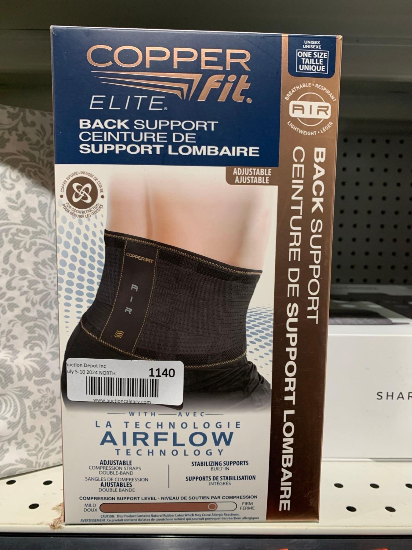 Copper Fit Elite Back Support with Airflow Technology