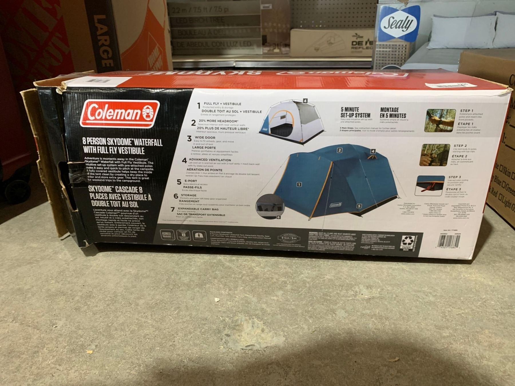 Coleman 8 Person Skydome Waterfall with Full Fly Vestibule