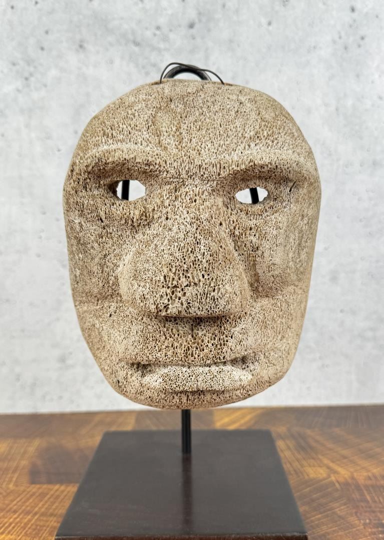 Antique Inuit Eskimo Whale Bone Mask