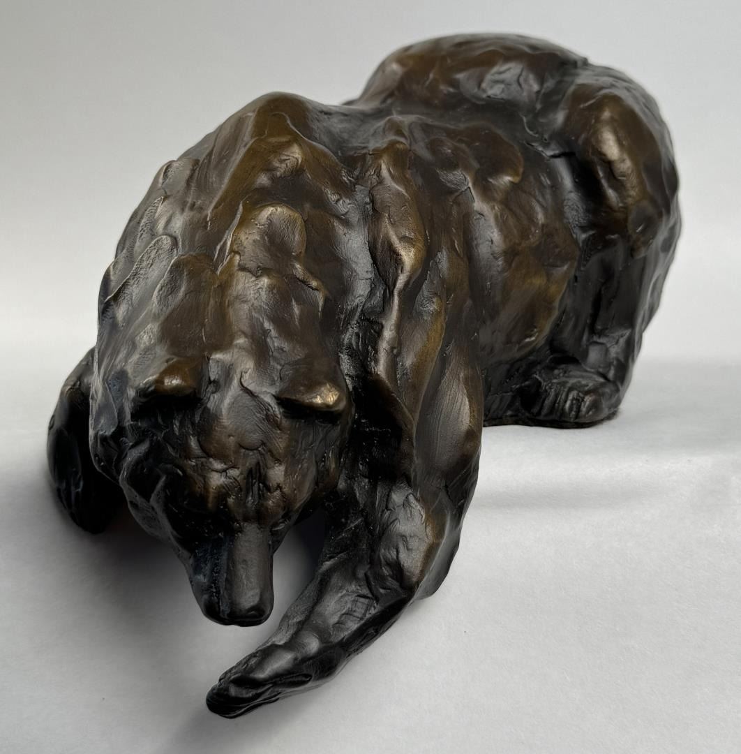 Ken Bjorge Seated Bear Bronze