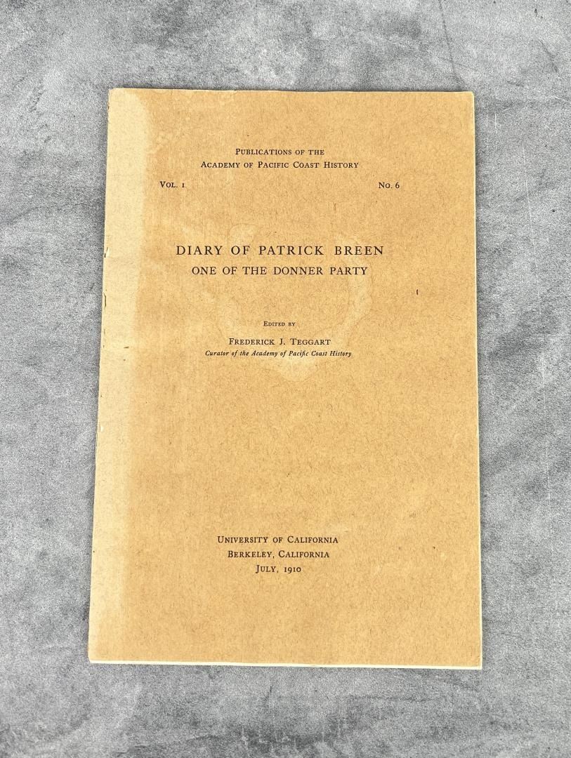 Diary Of Patrick Breen One Of The Donner Party