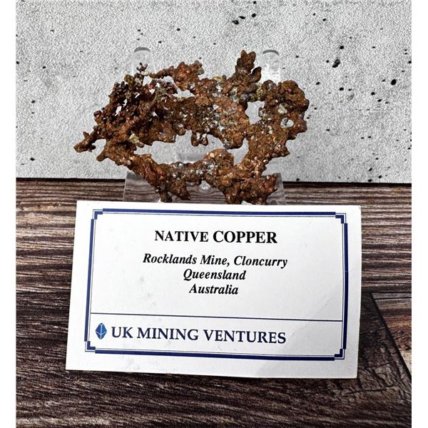 Native Copper Specimen Queensland Australia