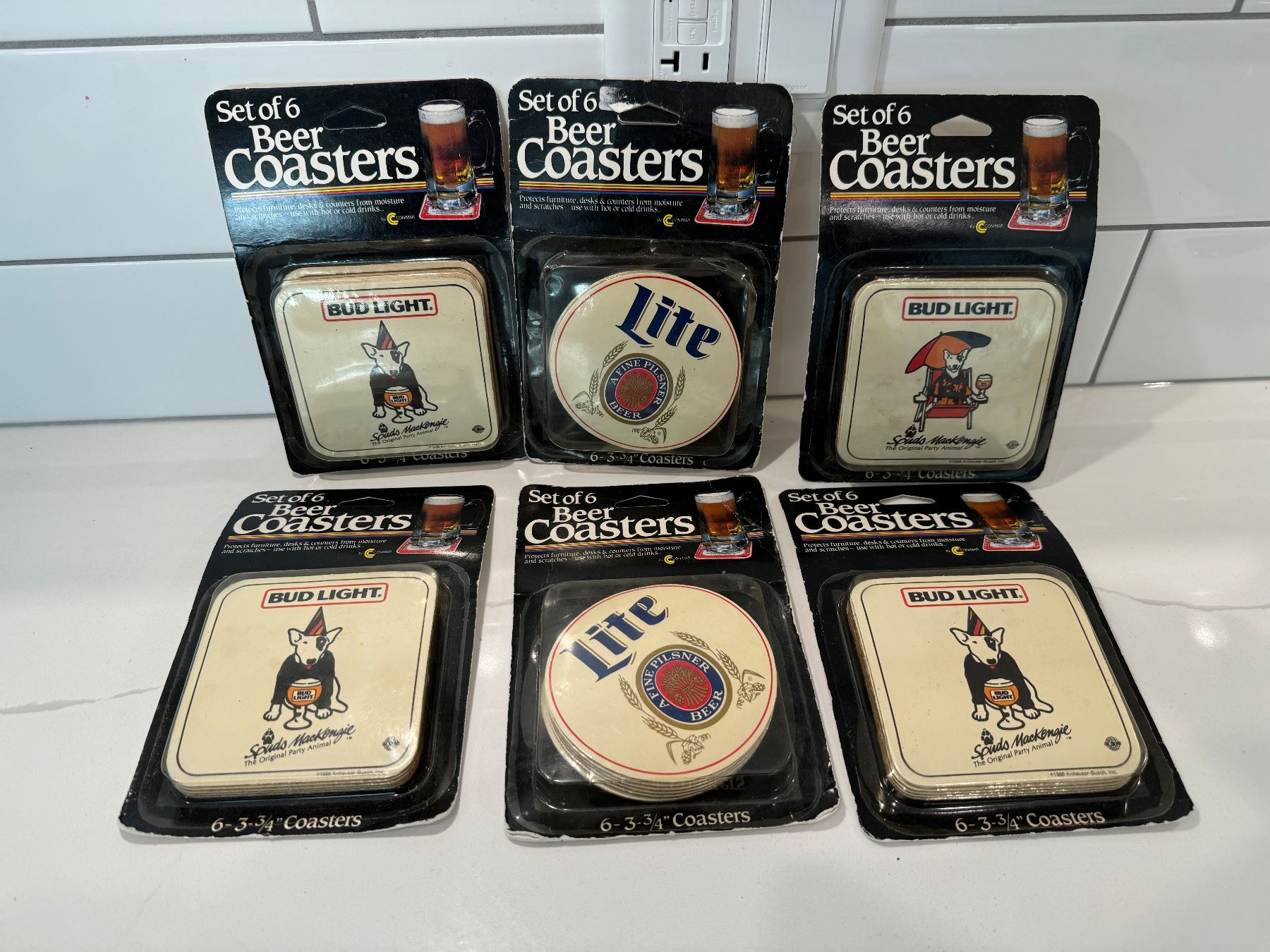 Vintage beer coasters