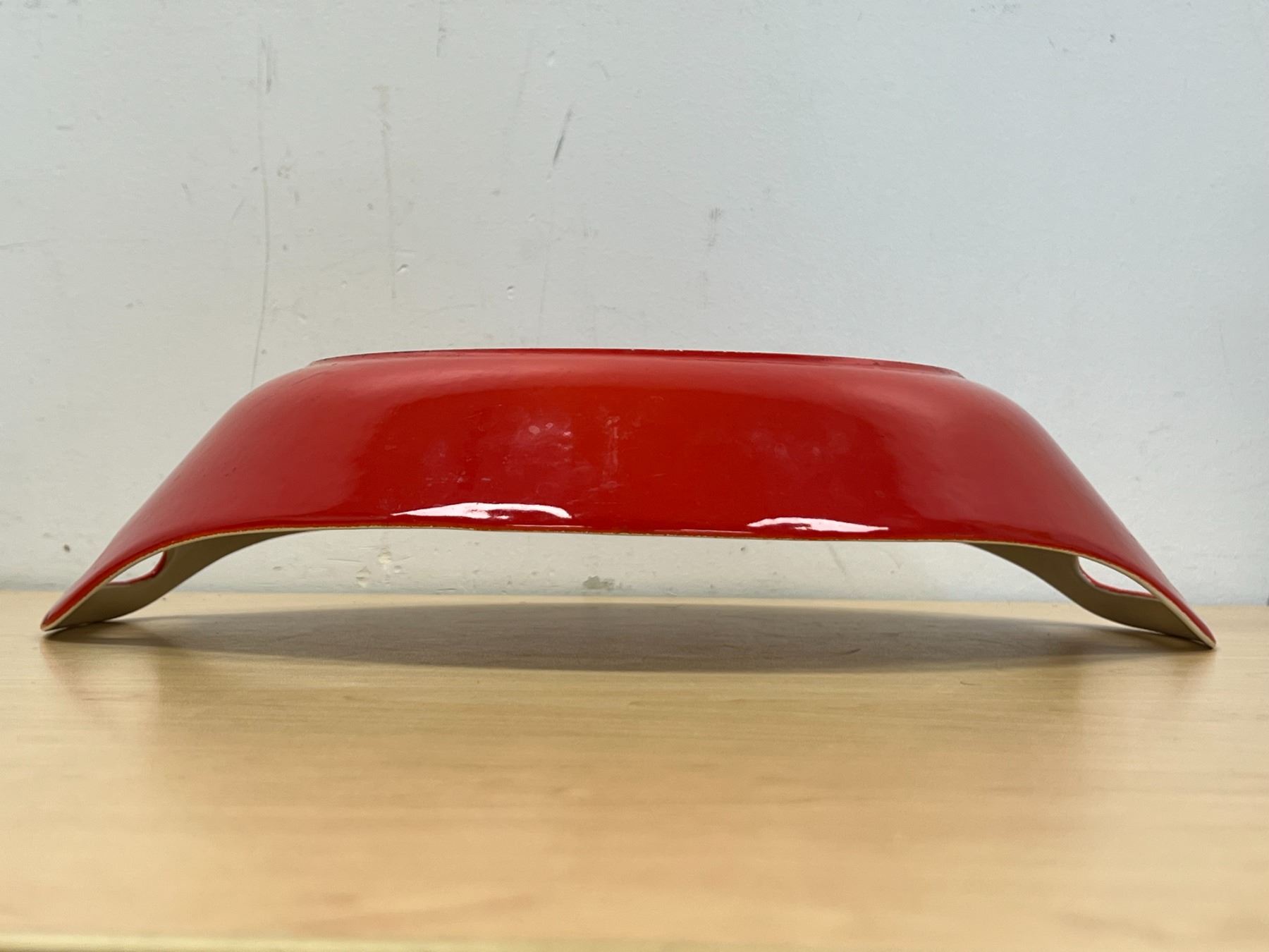 Red Copco Danish Mid Century Cast Enamel Handled Pan - Large approx: 16 ...