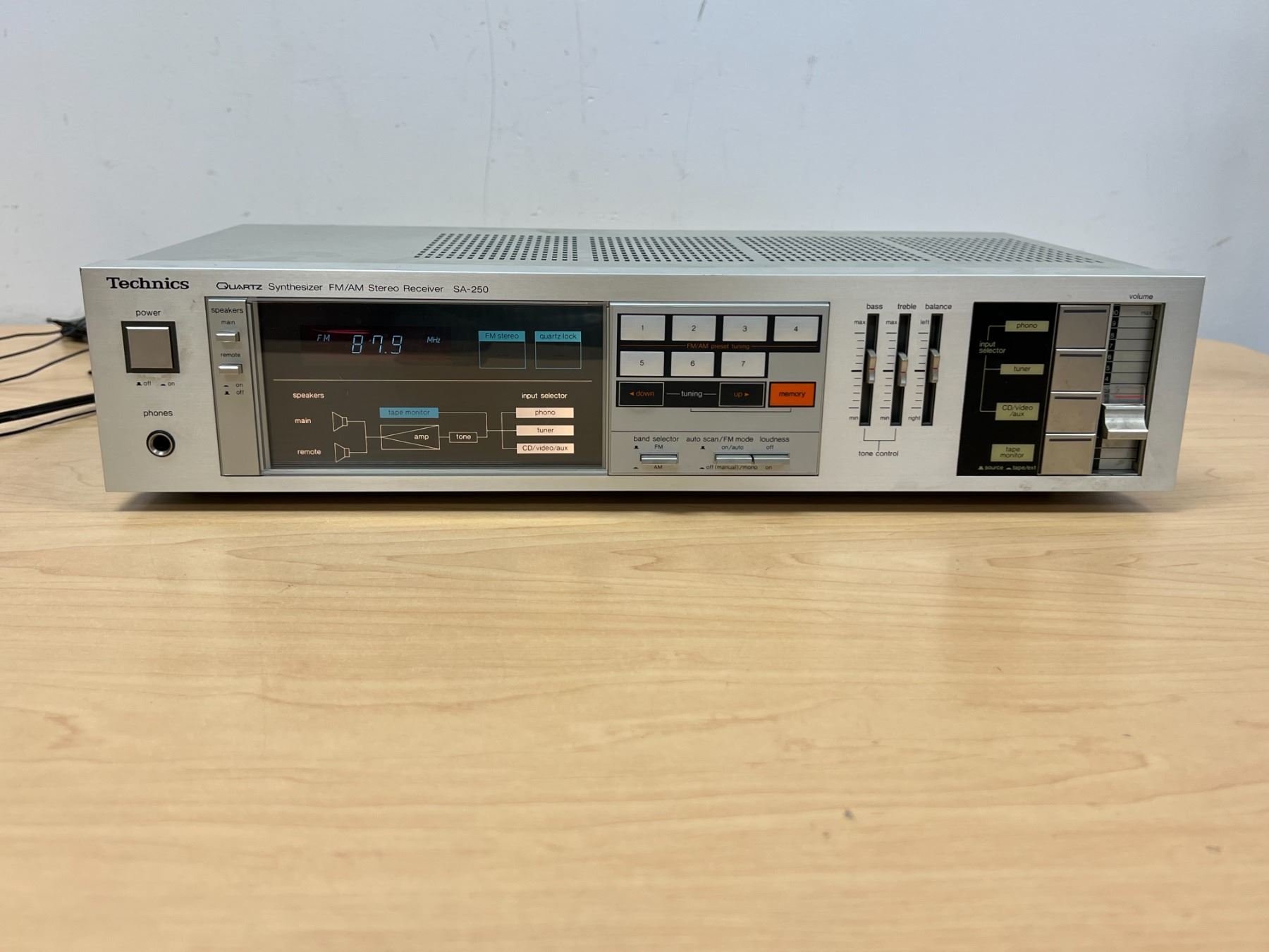 Technics SA-250 Quartz Synthesizer FM/AM Stereo Receiver - powers up ...