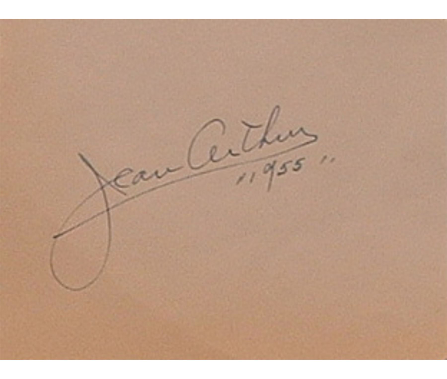 Jean Arthur signature slip