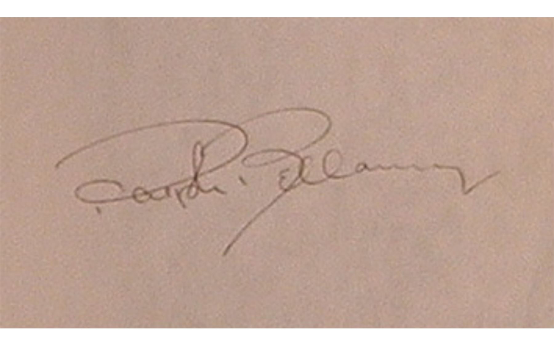 Ralph Bellamy signature slip