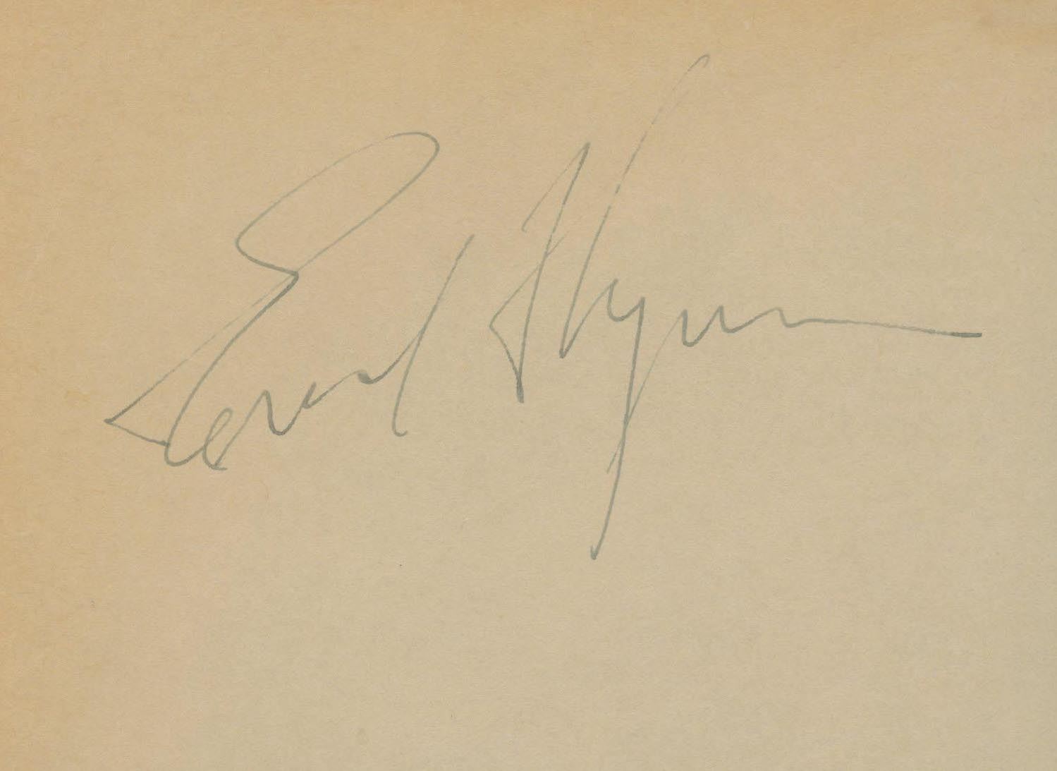 Errol Flynn original signature. GFA Authenticated