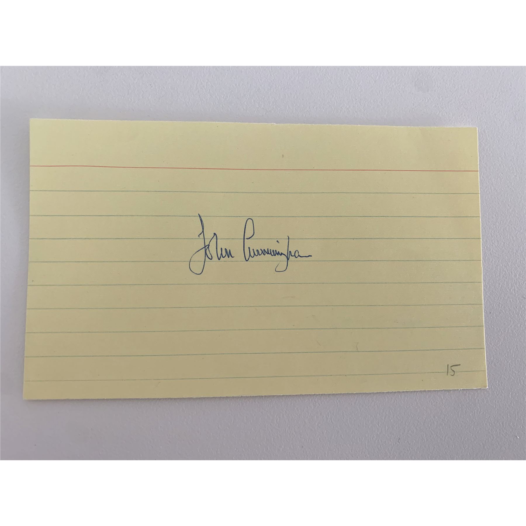 John Cunningham original signature