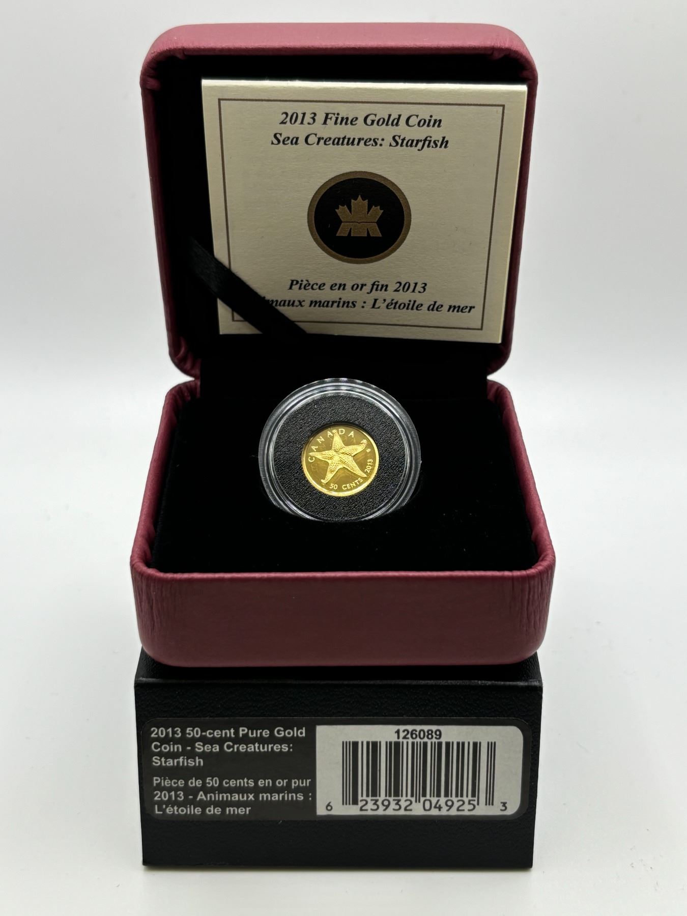 2013 Sea Creatures Starfish 50 Cent, pure gold coin (tax exempt)