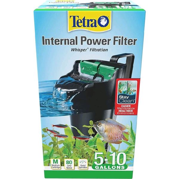 Tetra Whisper Internal Power Filter 5 To 10 Gallons For Aquariums, In ...