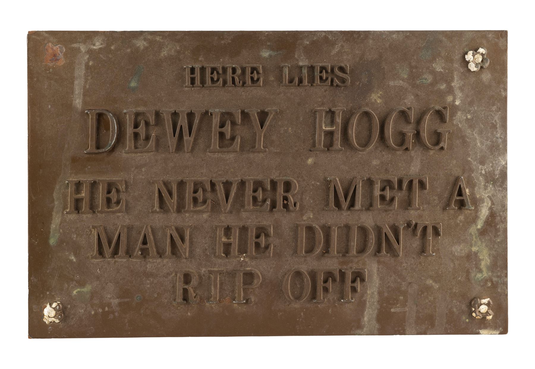 774. Dewey Hogg's (Robert Morse) Screen-Matched Grave Marker ### THE ...