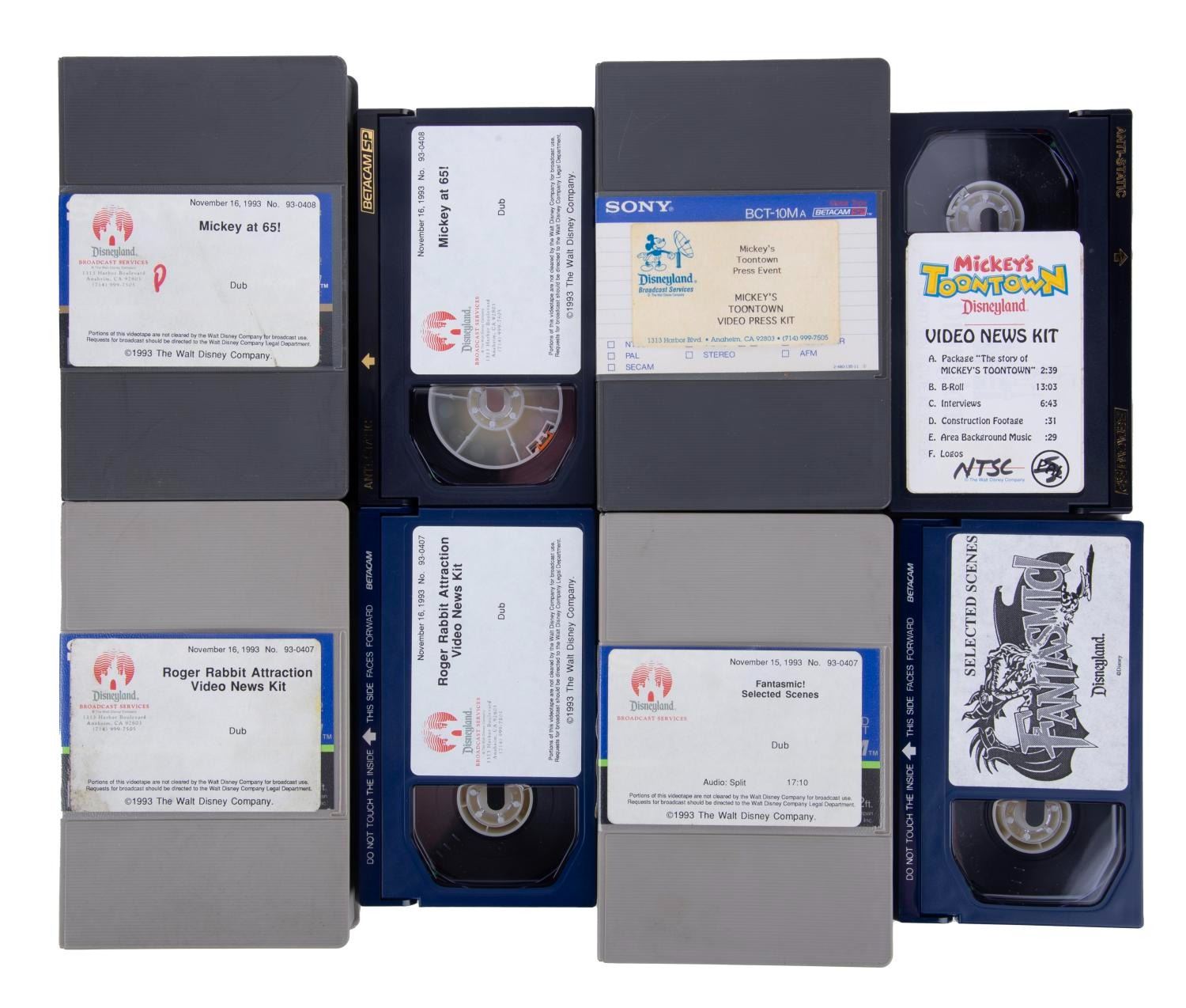 A Collection Disneyland Betamax Press Kits. - Van Eaton Galleries