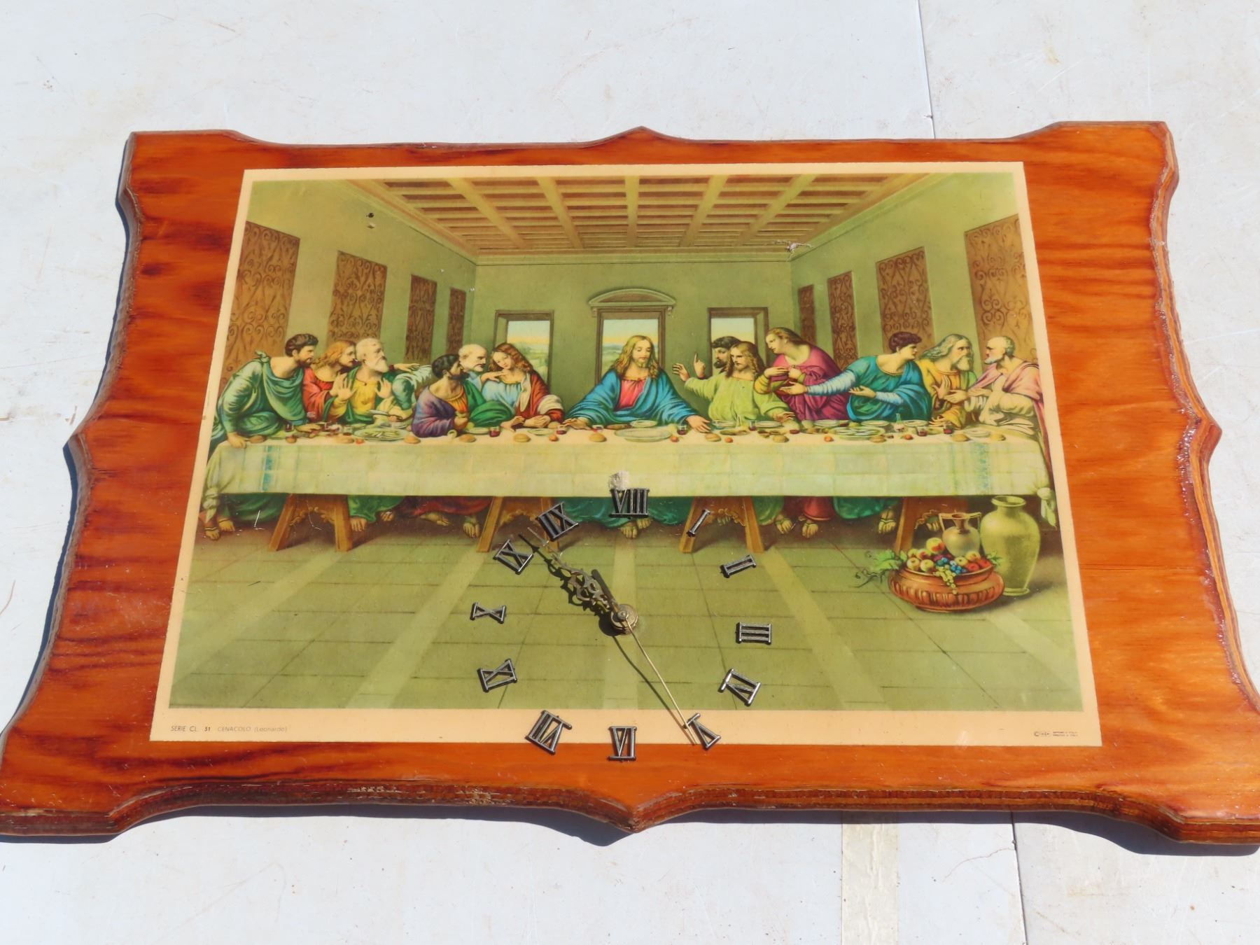 22x15 last supper clock - Schmalz Auctions