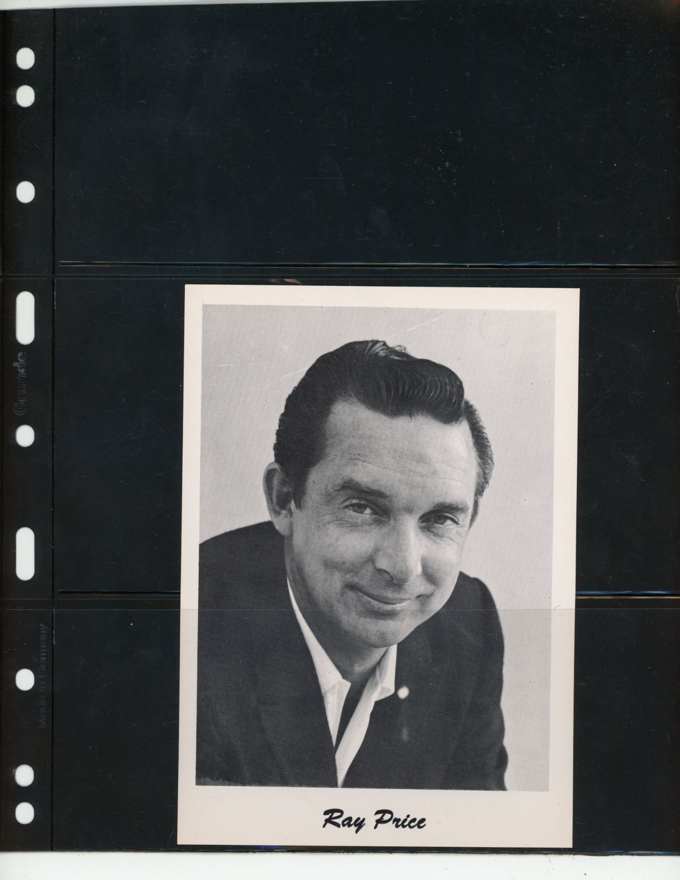 Photograph of Ray Price, old country & western singer. 5” X 7 ...