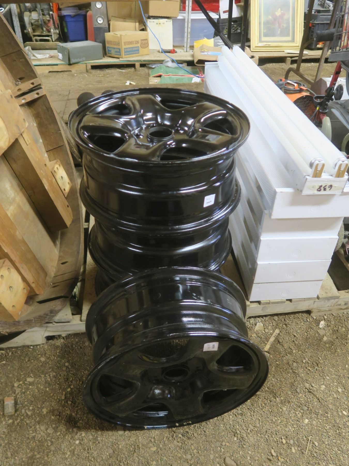 set of 4 - 16" 5 bolt steel rims off Toyota Rav 4