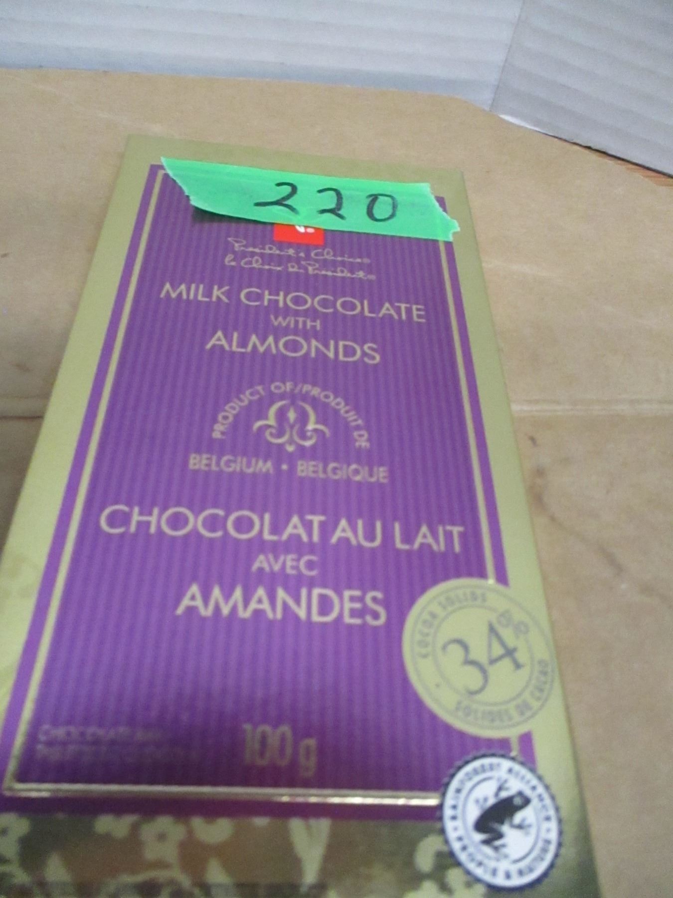 SHELF PULLS (AS IS): MILK CHOCOLATE BARS (100G)