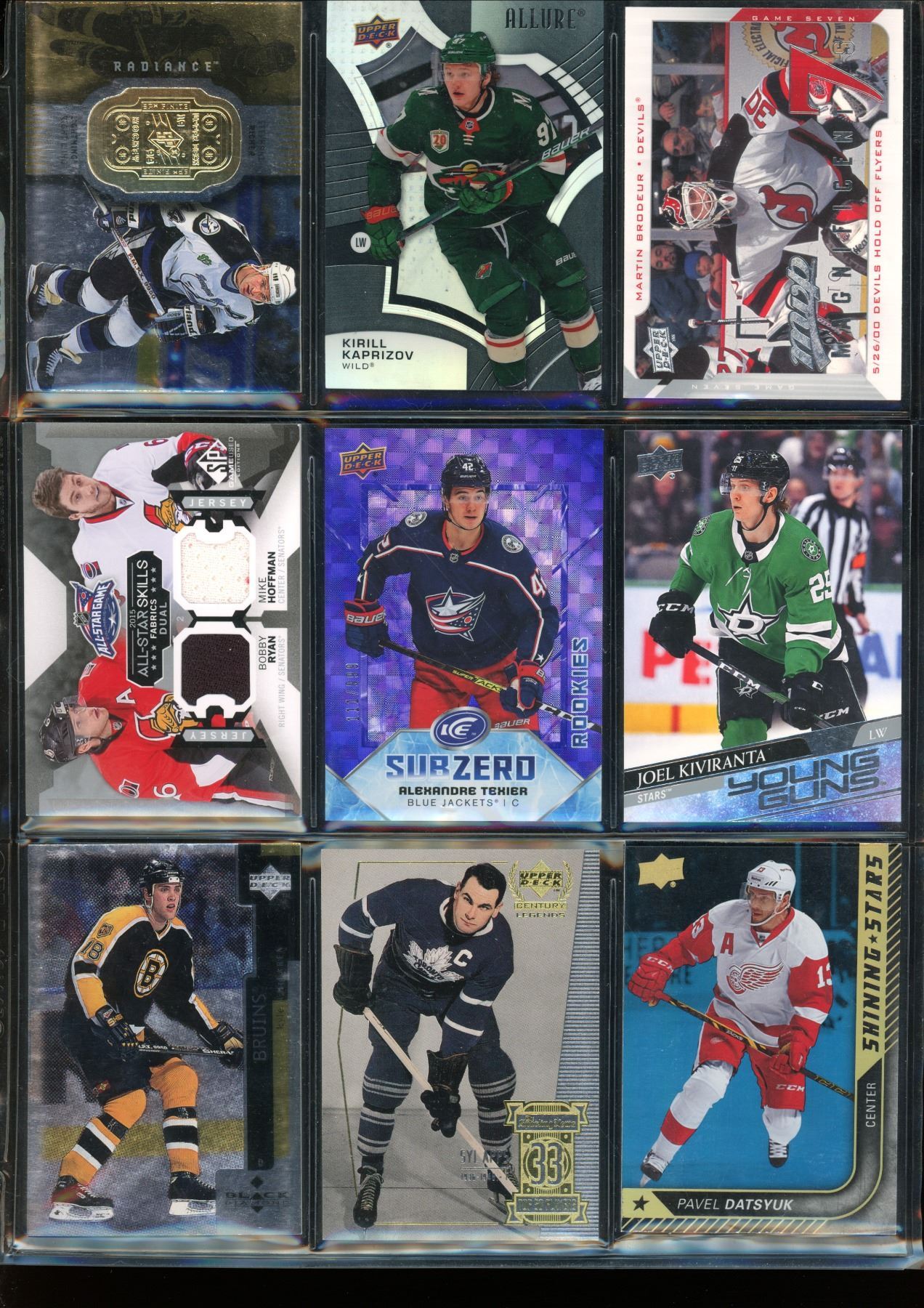 9 NHL Rookie & Insert Hockey Cards Various Teams