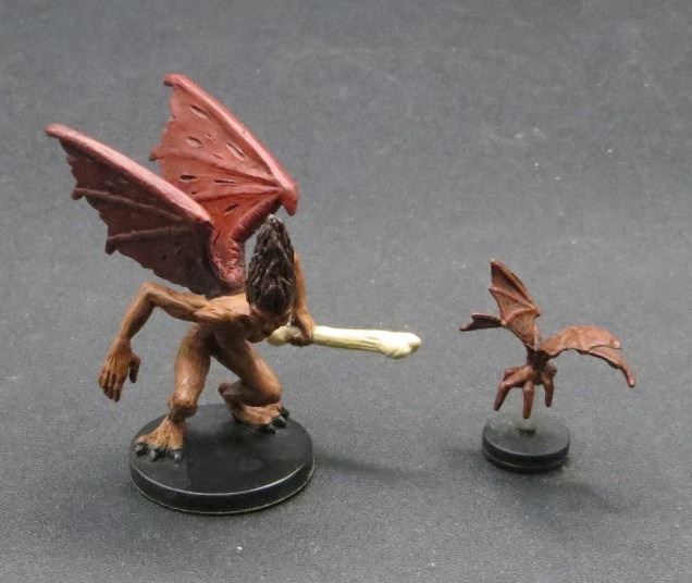 D&D Pre-Painted Mini Figures Harpy 53/60 & Stirge 56/60