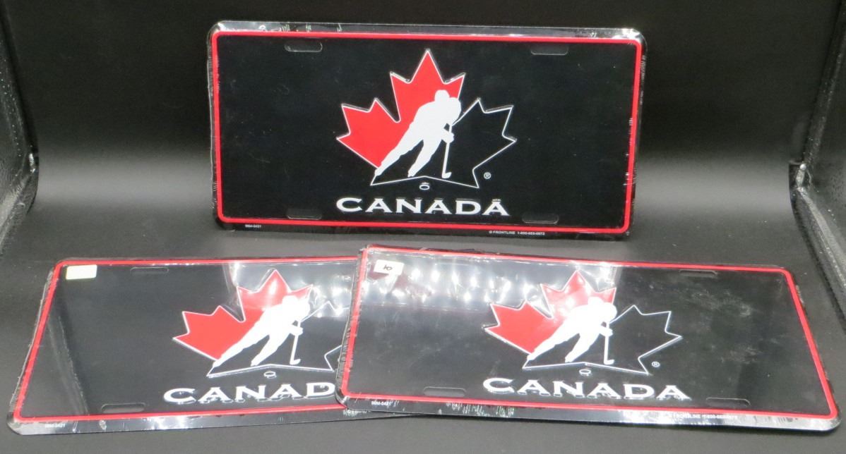 3 New Team Canada License Plates