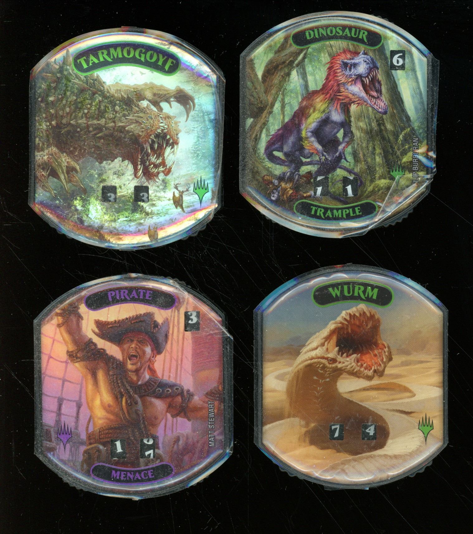 4 New Ultra Pro MTG Foil & Non-Foil Relic Tokens Life Counters