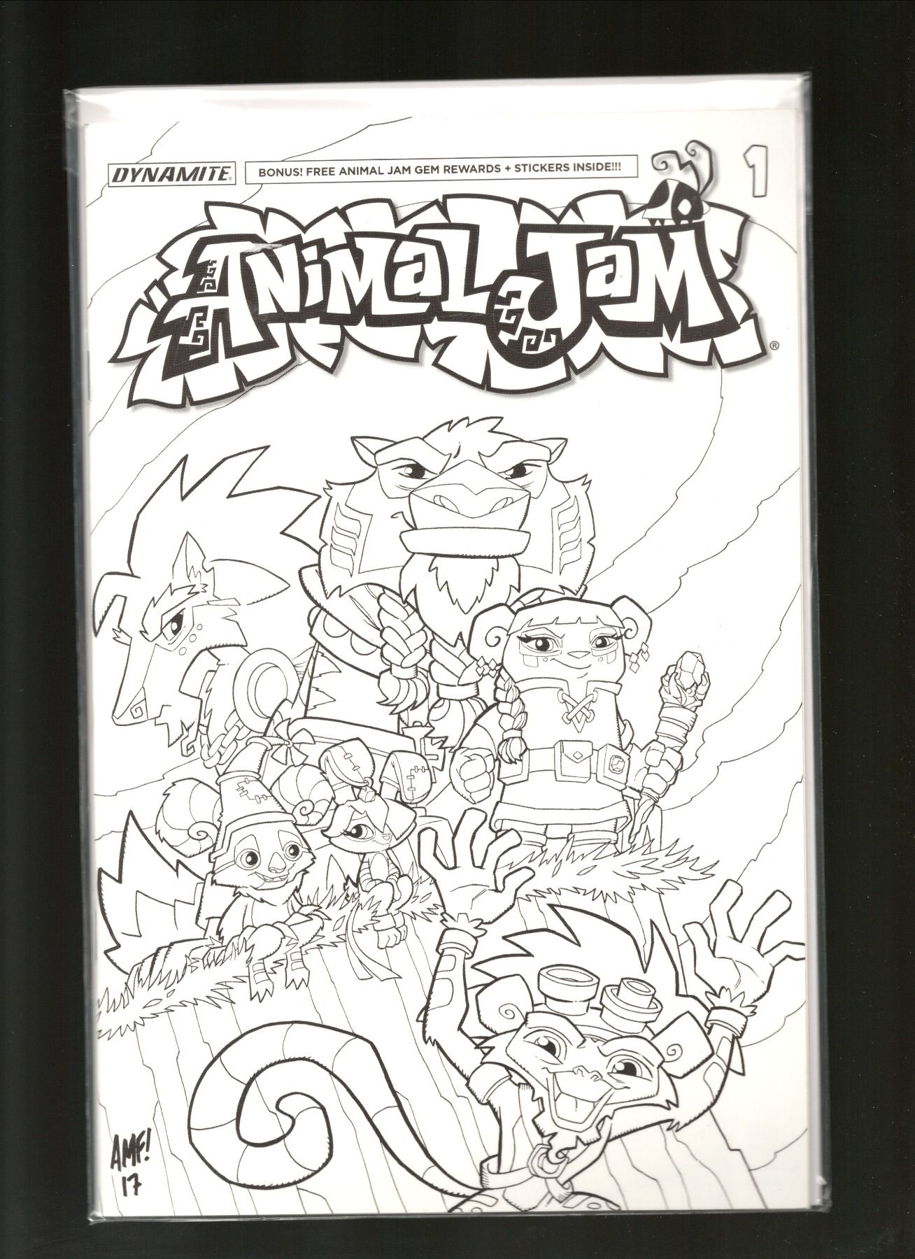 Dynamite Animal Jam #1 Coloring Book Cover
