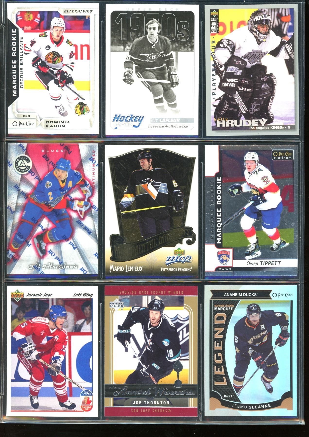 9 NHL Rookie & Insert Hockey Cards Various Teams